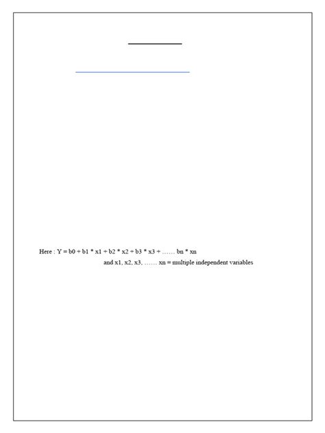 assignment 2 b pdf regression analysis dependent and independent