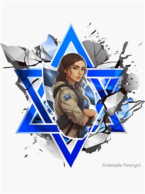 Israel Girl Anime Military Izrael Girl I Stand With Israel Sticker