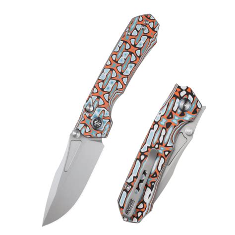 Remette Rt Rhino Folding Knife D2 Vortex Micarta Button Lock Edc