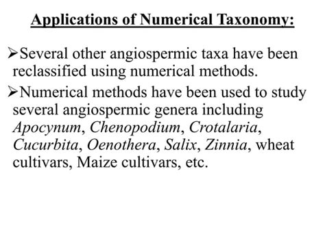 Numerical Taxonomy Plant Taxonomy Pptx Biological Sciences Science