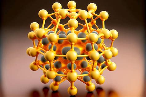 Premium Photo Concentrated Spherical Structure Model Of Molecule Closeup