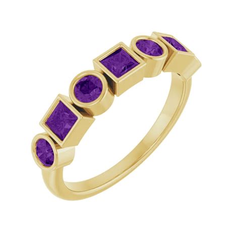 Amethyst Stackable Ring Temple And Grace Au