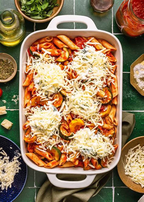 Baked Ziti With Spring Vegetables Kalejunkie