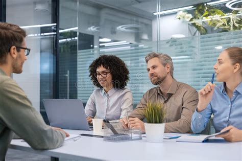 Job Interview Process Is In Office Human Resources Meeting And Group Of Hiring Candidates For