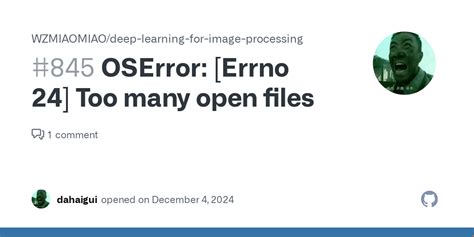 OSError Errno Too Many Open Files Issue WZMIAOMIAO Deep Learning For Image