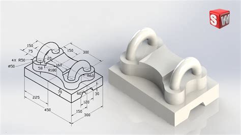Solidworks 24 Tutorial Cswa Exam Advanced Part Modeling 5 Revolved Boss Feature Youtube