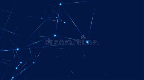 Abstract Digital Connection Moving Dots And Lines Technology Background Network Connection
