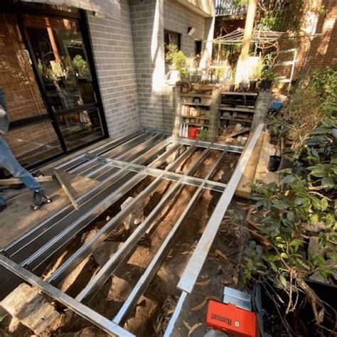 Spotted Gum Decking With Stratco Pro Beam Framing Cherrybrook