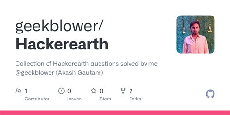 github geekblower hackerearth collection of hackerearth questions