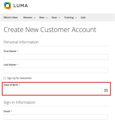 How To Add Date Of Birth In Registration Form In Magento 2