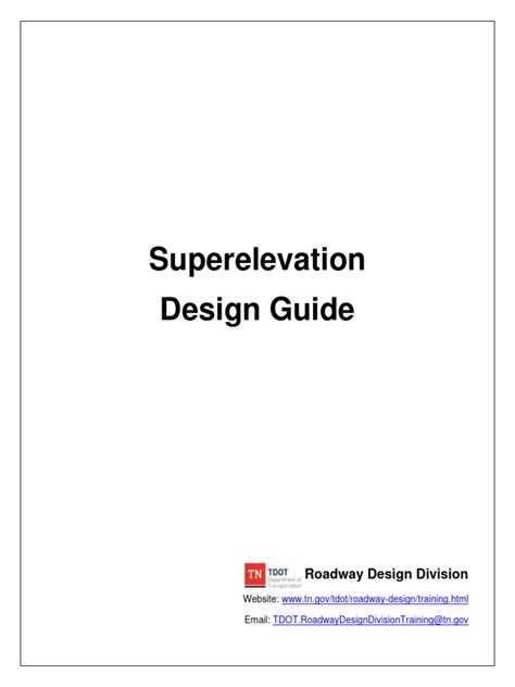 superelevation design guide pdf slope transport infrastructure