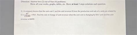 Solved Direction Answer Two 2 Out Of Four 4 Problems