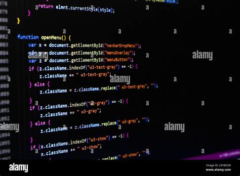 Programming Code Abstract Screen Of Software Developer Computer Script Stock Photo Alamy