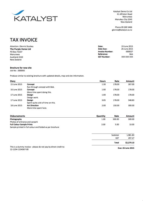 Workflowmax Custom Invoice Diary And Disbursements Invoice Katalyst
