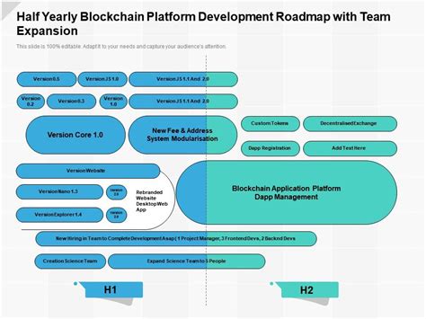 Half Yearly Blockchain Platform Development Roadmap With Team Expansion