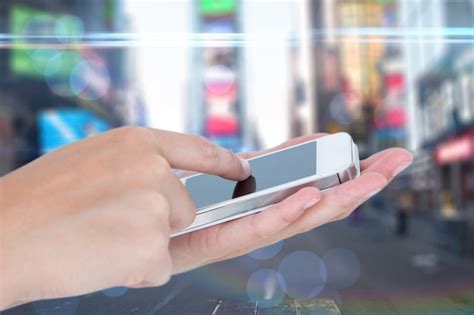 Free Photo Finger Touching Mobile Screen