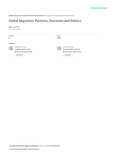 Global Migration Patterns Processes And Politics Pdf Human