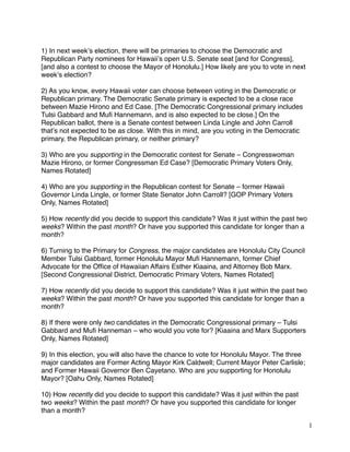 Civil Beat August Primary Survey Questions PDF