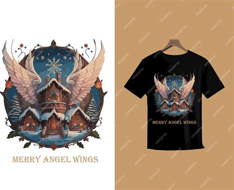 Premium Vector Christmas Wings T Shirt Design Decorative With