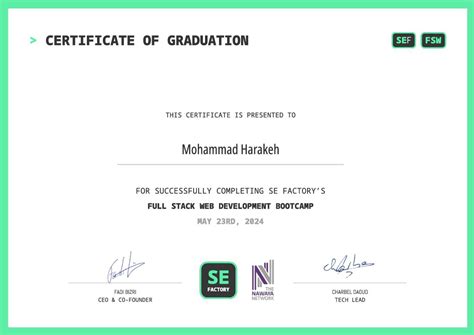 Mohammad Harakeh On Linkedin Fullstackdeveloper Sefactorygraduate