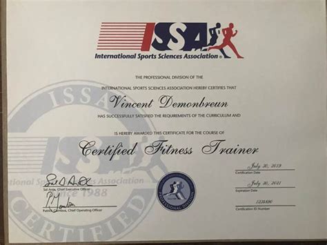 Issa Certified Personal Trainer