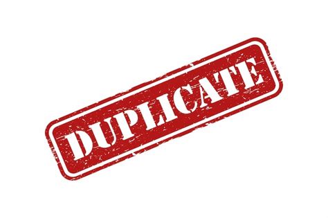 Premium Vector Red Stamp With The Word Duplicate In White Letters