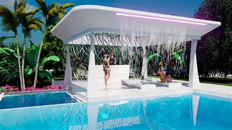 Дизайн частного бассейна с водопадом — Amusement Logic