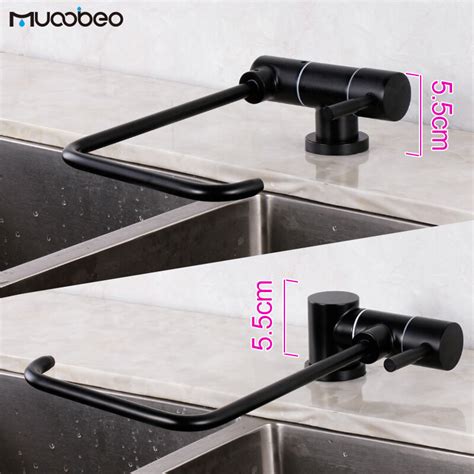 블랙 주방 접는 필터 수도꼭지 304 스테인레스 스틸 정수기 물 접이식 수돗물 식수 주방 설치기구