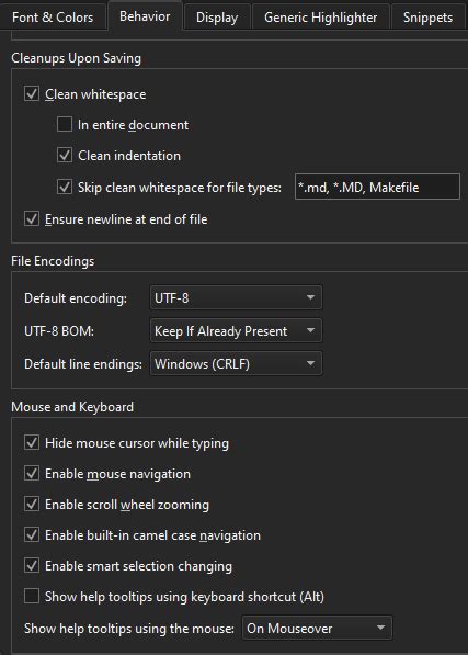 Behavior Qt Creator Documentation