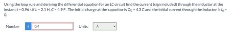 Solved Using The Loop Rule And Deriving The Differential