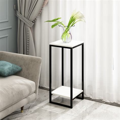 Підставка для квітів у стилі Лофт L1 Білий 30х30х75см 1b475 фото відгуки характеристики