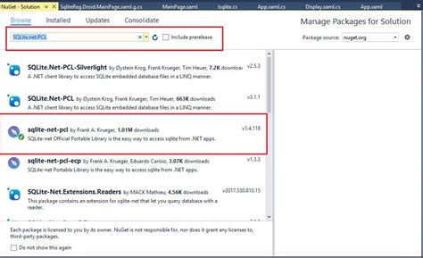 Working With Sqlite In Xamarinforms Application
