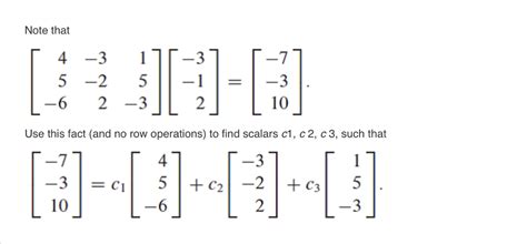 solved note that [4 3 1 5 2 5 6 2 3] [ 3 1 2] [ 7