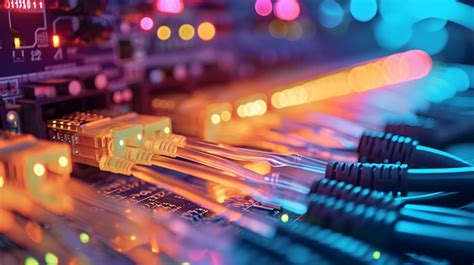 Premium Ai Image Closeup Photo Of A Server Patch Panel With Many