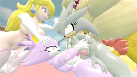 Rule 34 Blaze The Cat Bowser Princess Peach Rule 63 Sfm Silver The