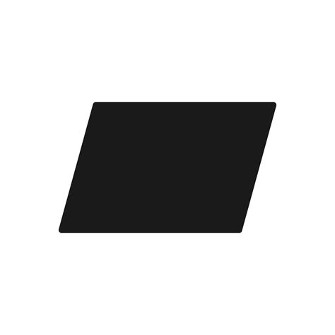 Parallelogram Shape Symbol Vector Icon For Creative Graphic Design Ui Element In A Pictogram