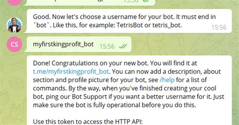 King Profit Как создать и подключить бота в Telegram — Teletype