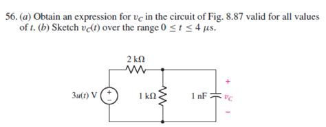 Solved A Obtain An Expression For Vc In The Circuit Of