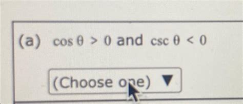 a cos 0 0 and csc 0