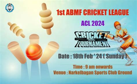 Be There With Us Enjoy The 1st Season Of Acl Abmf Cricket League