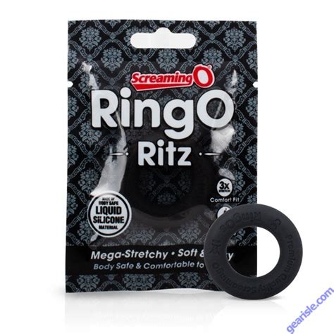 Screamingo Ringo Ritz Cock Ring Liquid Silicone Black