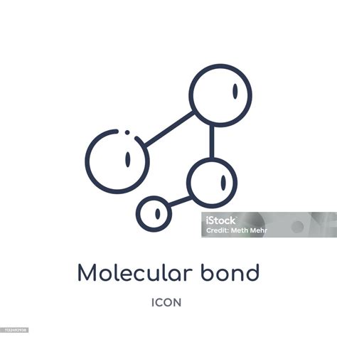 교육 개요 컬렉션에서 선형 분자 본드 아이콘입니다 얇은 라인 분자 본드 벡터 흰색 배경에 고립입니다 분자 본드 유행 그림 건강관리와 의술에 대한 스톡 벡터 아트 및 기타