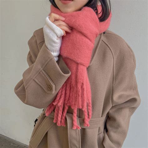 [12col💝얼굴소멸] 너무예뻐ㅠ 소프트 롱and빅 솜사탕 양모 레게 무지 머플러 비비드 니트 겨울 롱 목도리 11col 에이블리