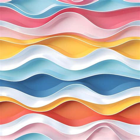 Premium Photo Wavy Colorful Pattern Ai Generated