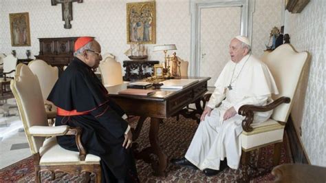 Cardinal Malcolm Ranjith Meets Pope Francis In Vatican
