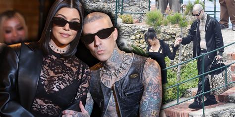 Kourtney Kardashian And Travis Barker Share Sweet Moment As They Take