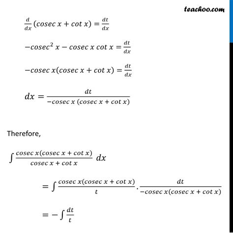 ex 7 8 8 find integral pi 6 pi 4 cosec x teachoo