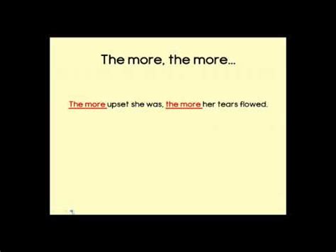 The More The More Sentences YouTube
