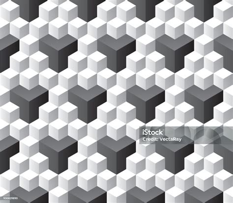 Seamless 3d Isometric Cube Pattern Background Texture Stock Illustration Download Image Now