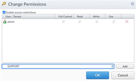 permissions on objects and folders